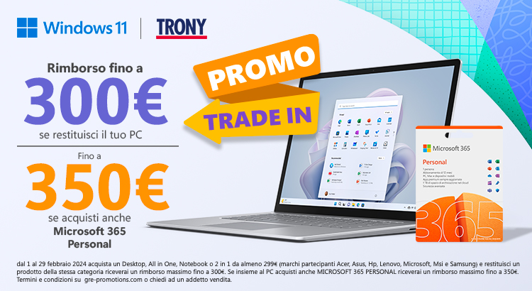 TRONY - VOLANTINO - Informatica, TV, Telefonia e Elettrodomestici online
